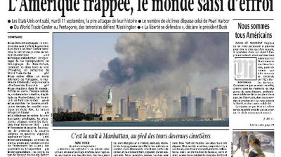 11 septembre 2001: les «Unes» historiques de la presse - Le Soir